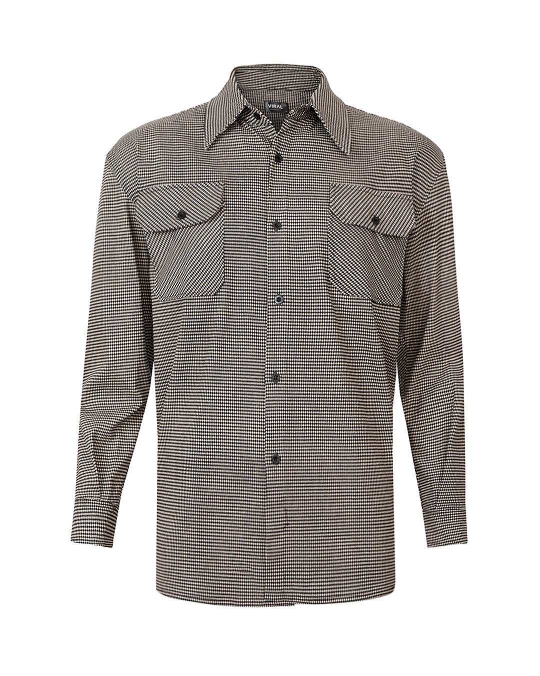 BROWN CHECKED TWEED FLANNEL – VIRAL CLOTHING